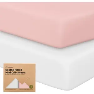 KEABABIES Soothe Fitted Mini Crib Sheet Rose