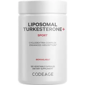 CODEAGE Liposomal Turkesterone 500 Mg Supplement - White