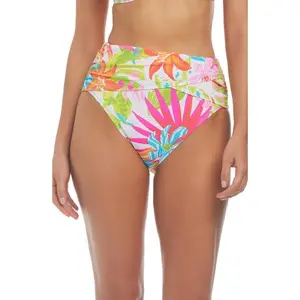 BLEU BY ROD BEATTIE Rod Beattie Sarong Hipster Bikini Bottom Pink Multi
