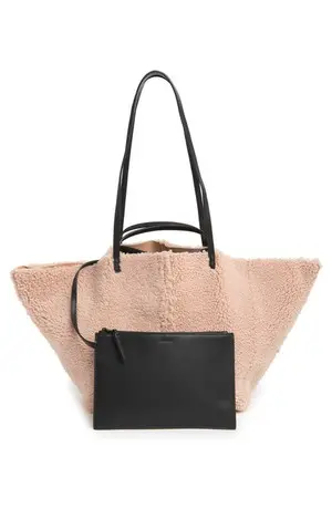ALLSAINTS Hannah Genuine Shearling Tote