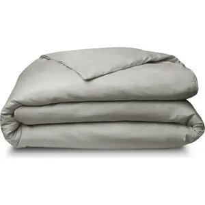 SIJO 400 Thread Count Crispcool Organic Cotton Percale Duvet Cover - Dove