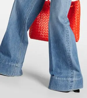 Bottega Veneta Mid-rise Wide-leg Jeans - Blue