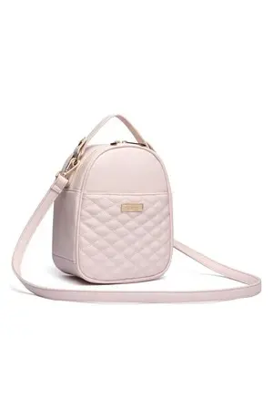 LULI BEBÉ Monaco Faux Leather Snack Bag - Pastel Pink