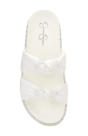 Jessica Simpson Caralyna Platform Slide Sandal - White