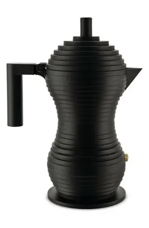 ALESSI Pulcina 3-cup Espresso Coffee Maker - Black Matte