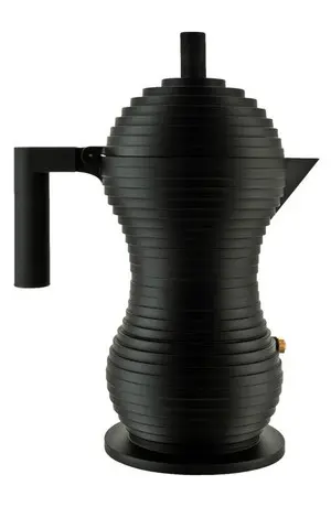 ALESSI Pulcina 6-cup Espresso Coffee Maker - Black Matte