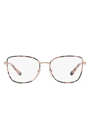 Michael Kors Empire 54mm Square Eyeglasses - Rose Gold