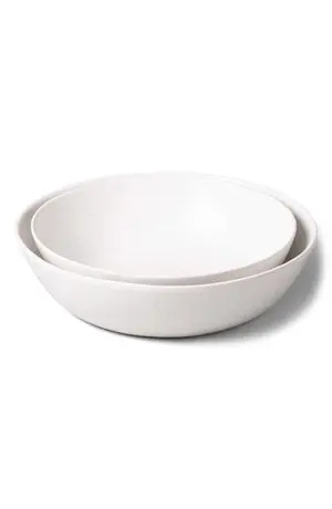 FABLE The Low Set Of 2 Serving Bowls - Speckled White