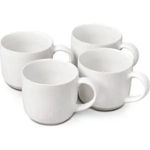 FABLE The Mugs Set Of 4 Mugs - Speckled White