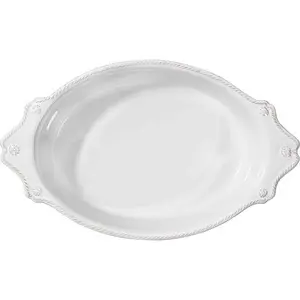JULISKA Berry & Thread 13-inch Oval Ceramic Baking Dish - Whitewash