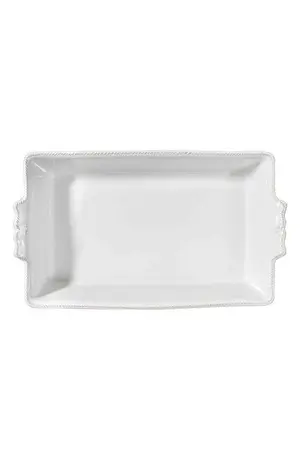 JULISKA Berry & Thread 13-inch Rectangular Ceramic Baking Dish - Whitewash