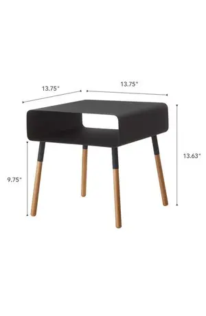 YAMAZAKI Short Side Table With Storage Shelf
