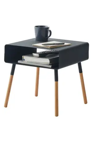 YAMAZAKI Short Side Table With Storage Shelf