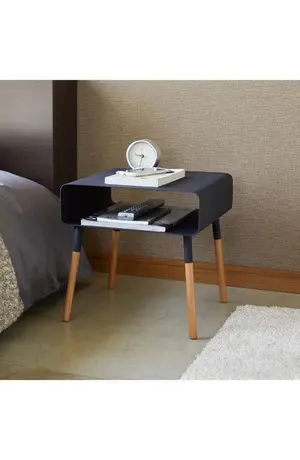 YAMAZAKI Short Side Table With Storage Shelf