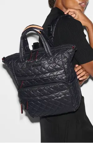 Mz Wallace Small Metro Quilted Nylon Utility Backpack