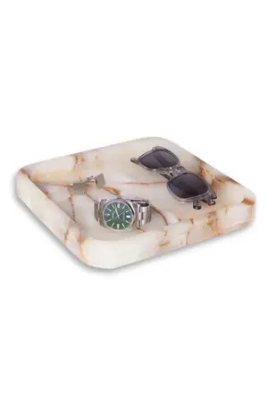 BEY-BERK Marble Tray - Green/ Ivory