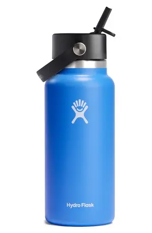 HYDRO FLASK 32-ounce Wide Mouth Flex Straw Cap Water Bottle Cascade