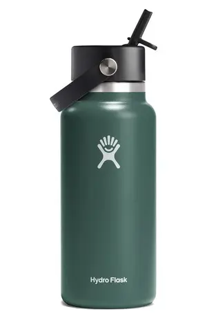 HYDRO FLASK 32-ounce Wide Mouth Flex Straw Cap Water Bottle Fir