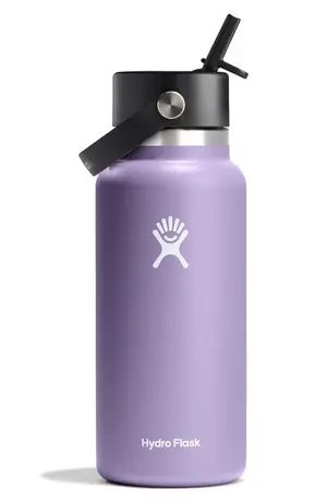 HYDRO FLASK 32-ounce Wide Mouth Flex Straw Cap Water Bottle Moonshadow