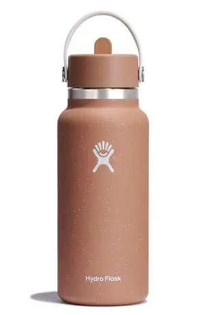 HYDRO FLASK 32-ounce Wide Mouth Flex Straw Cap Water Bottle Sandy