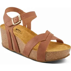 SPRING STEP SHOES Platform Wedge Sandal - Brown