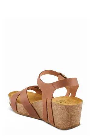 SPRING STEP SHOES Platform Wedge Sandal - Brown