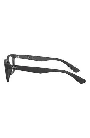 Ray-ban 53mm Rectangular Eyeglasses - Matte Black