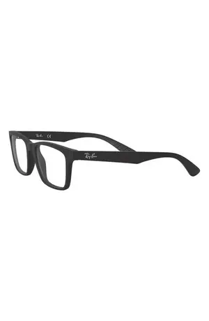 Ray-ban 53mm Rectangular Eyeglasses - Matte Black