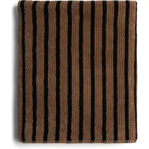 PARACHUTE Resort Stripe Organic Cotton Towel - Camel With Soft Black