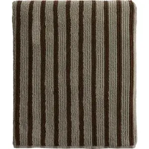 PARACHUTE Resort Stripe Organic Cotton Towel Moss With Java