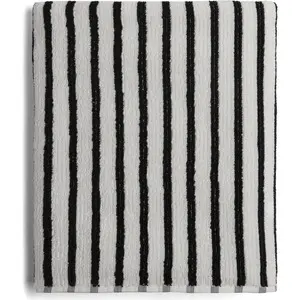 PARACHUTE Resort Stripe Organic Cotton Towel - Plaster With Soft Black