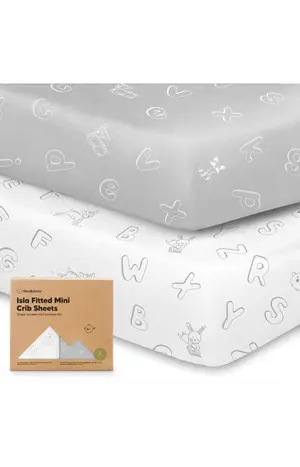 KEABABIES Isla Fitted Mini Crib Sheets - Abc Land