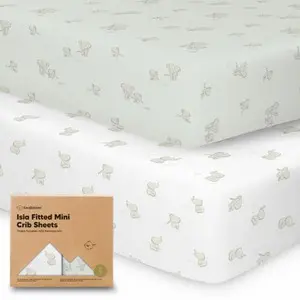 KEABABIES Isla Fitted Mini Crib Sheets Elly