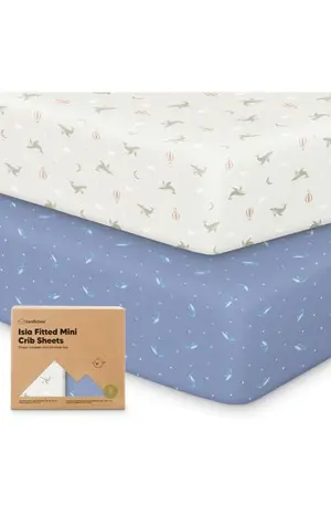 KEABABIES Isla Fitted Mini Crib Sheets - Marine Muse