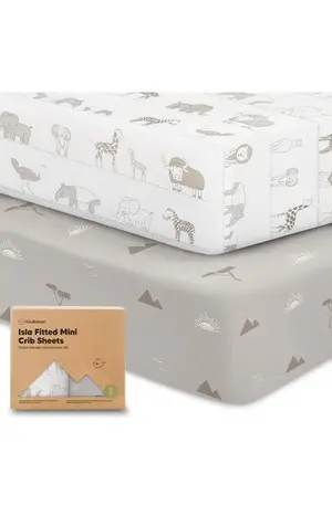 KEABABIES Isla Fitted Mini Crib Sheets Savannah