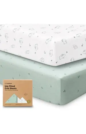 KEABABIES Isla Fitted Crib Sheets - Bunnies