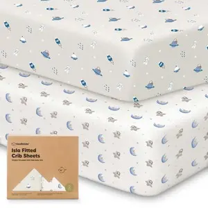 KEABABIES Isla Fitted Crib Sheets Cosmo