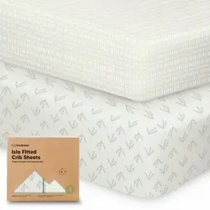 KEABABIES Isla Fitted Crib Sheets - Fleur