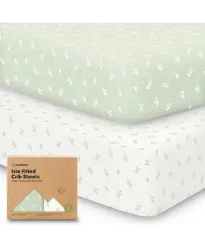 KEABABIES Isla Fitted Crib Sheets - Herb