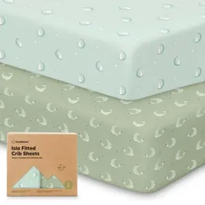 KEABABIES Isla Fitted Crib Sheets Lunaris