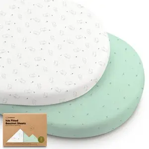 KEABABIES 2-pack Isla Fitted Bassinet Sheets - Bunnies