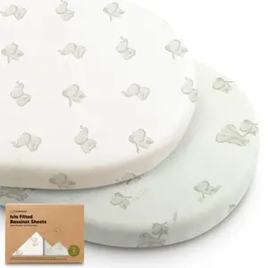 KEABABIES 2-pack Isla Fitted Bassinet Sheets Elly