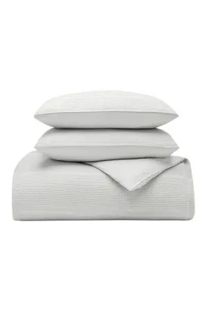 BOLL & BRANCH Waffle Weave Organic Cotton Duvet Cover & Sham Set - Sky