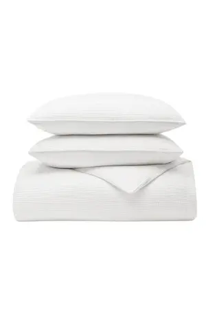 BOLL & BRANCH Waffle Weave Organic Cotton Duvet Cover & Sham Set - White