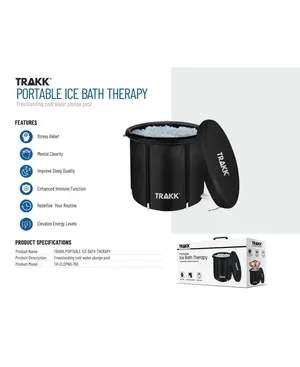 TRAKK Portable Ice Bath Tub Therapy With Cover