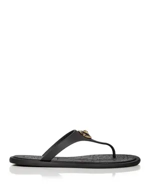 Versace Alia Medusa Thong Sandals - Black