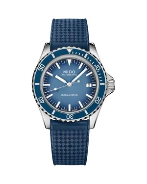 MIDO Ocean Star Tribute 41mm Watch - Blue/silver