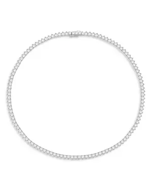 Bloomingdale'S 14k Gold 15.0 Tcw Certified Diamond Tennis Necklace - White