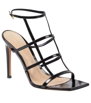 GIANVITO ROSSI Mondry 95 Leather Sandals - Black