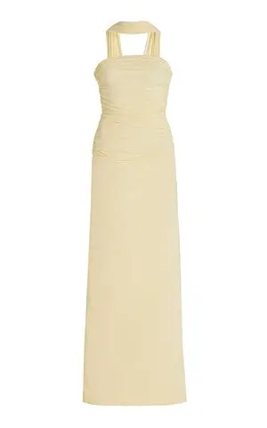 MAYGEL CORONEL Mulett Ruched Jersey Maxi Dress